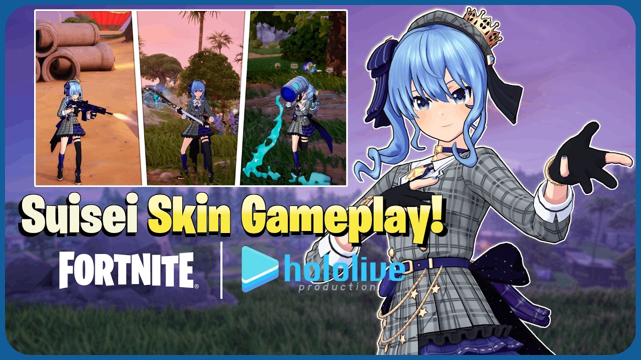 Hoshimachi Suisei Fortnite Skin Gameplay! | Fortnite x Hololive - YouTube