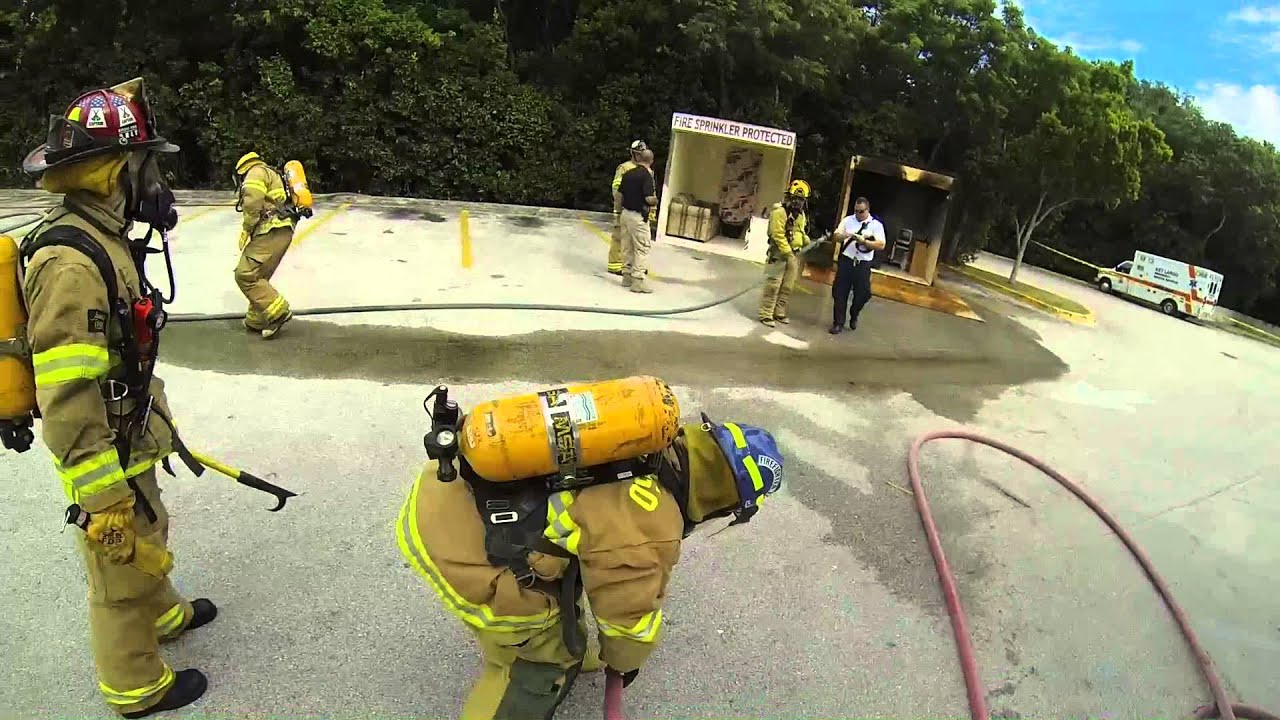 Key Largo Fire Department, Sprinkler Burn Demo - YouTube