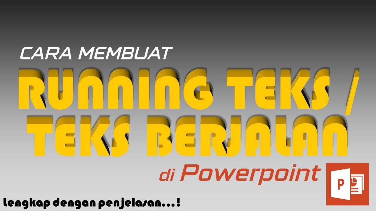 CARA MEMBUAT RUNNING TEKS | TEKS BERJALAN DI POWERPOINT | 100% WORK ...