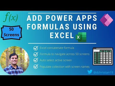 Add Power Apps Formulas Using Excel - YouTube