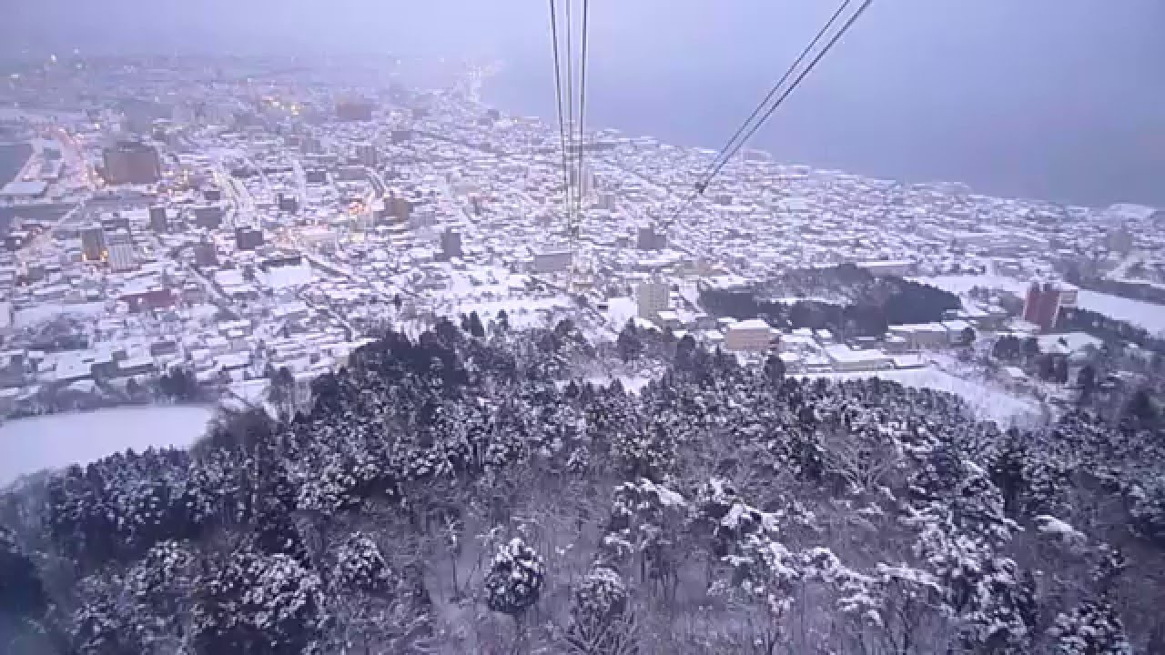 Mt Hakodate Ropeway view in HOKKAIDO JAPAN... Please watch until the ...