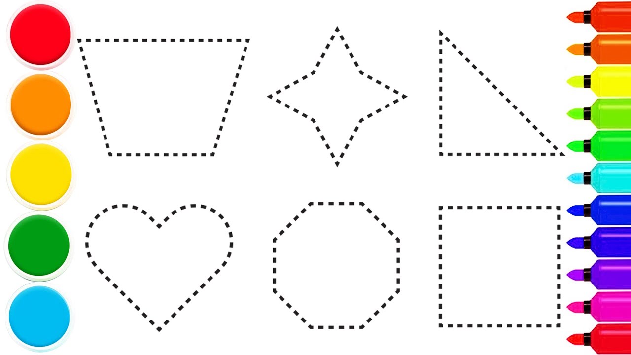 How to draw simple 2d geometric shapes | step by step - YouTube
