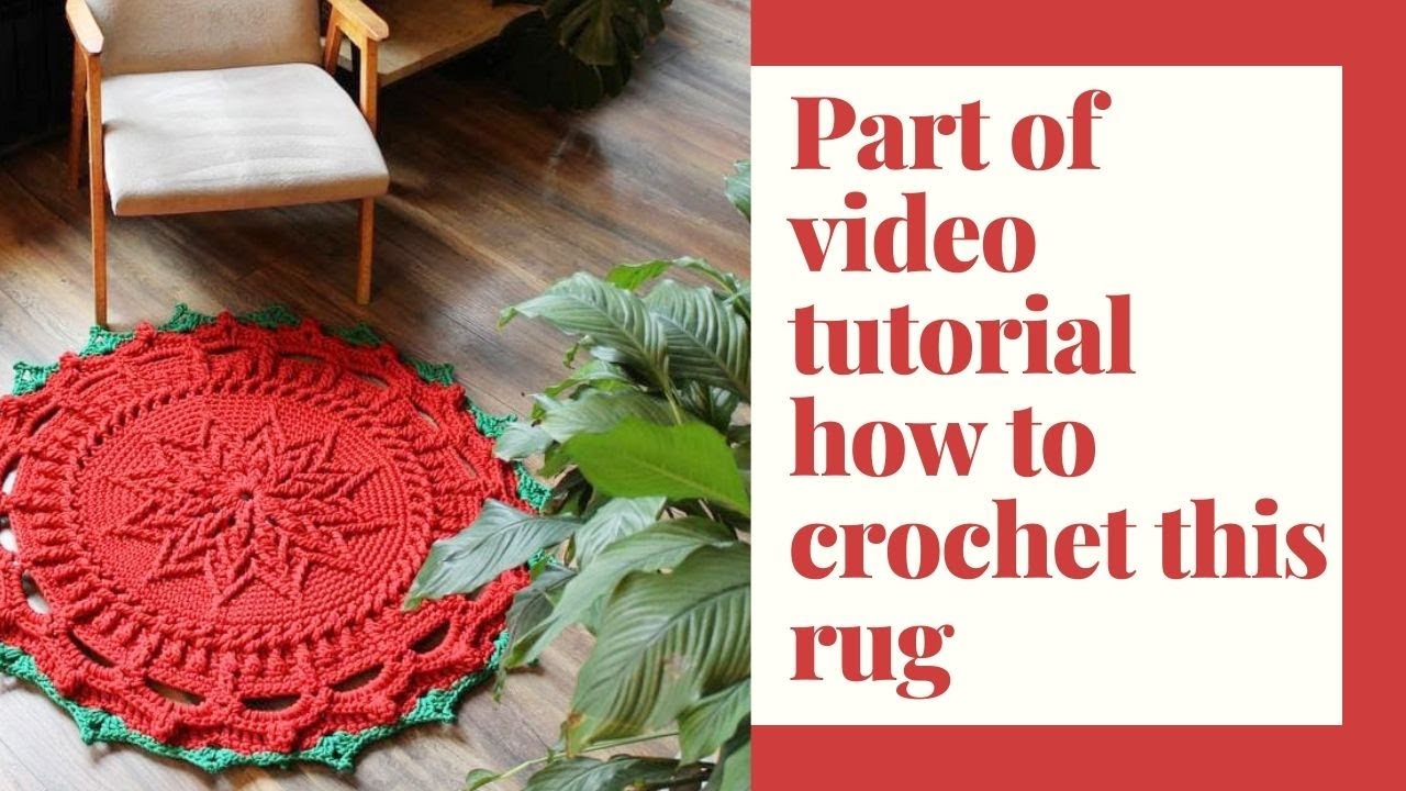 Part of video tutorial how to crochet this rug - YouTube