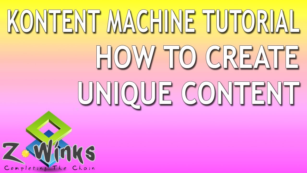 Using Kontent Machine Tutorial To Create Unique Content - YouTube