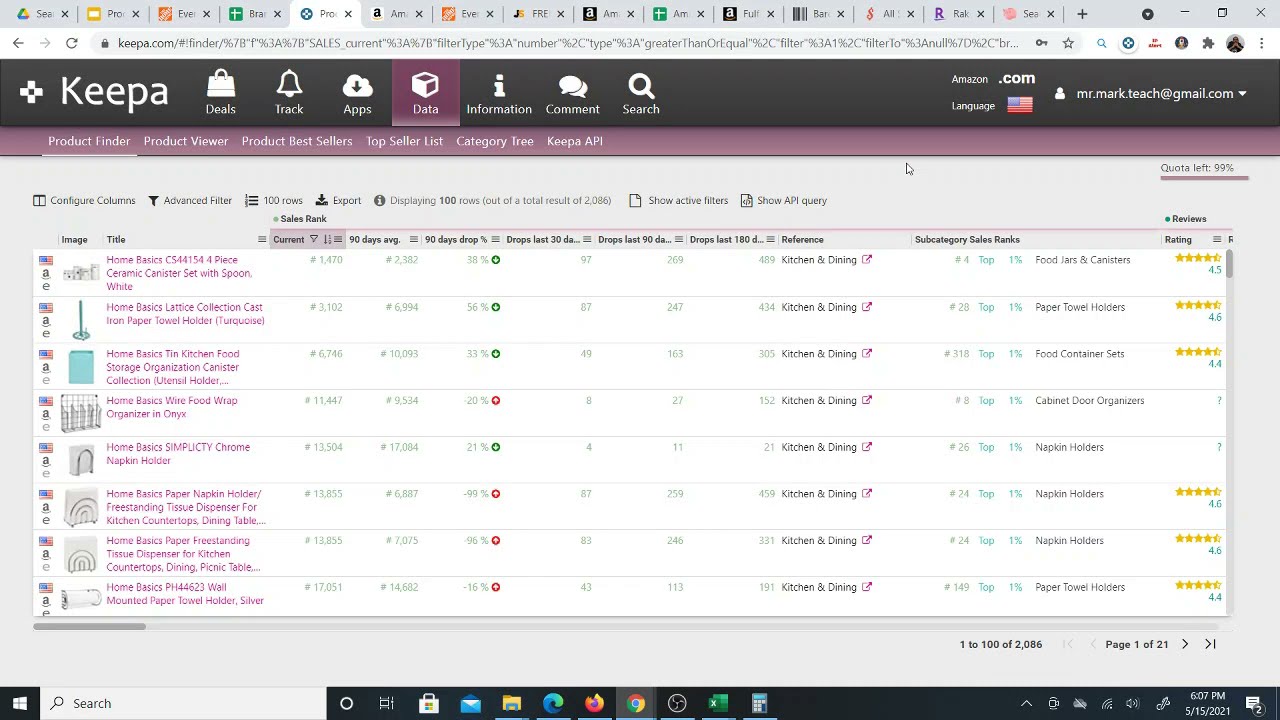 Amazon Product Research - Using Keepa to Get Product Data in Bulk - YouTube