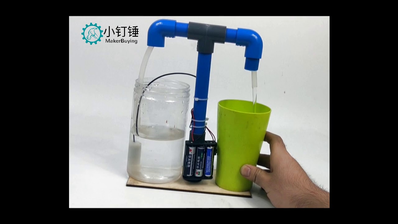 DIY Automatic Water Dispenser School Experiment - YouTube