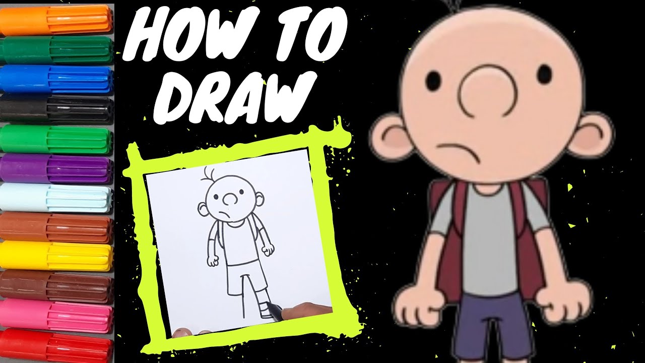 How To Draw Greg Heffley | Diary Of a Wimpy Kid - YouTube