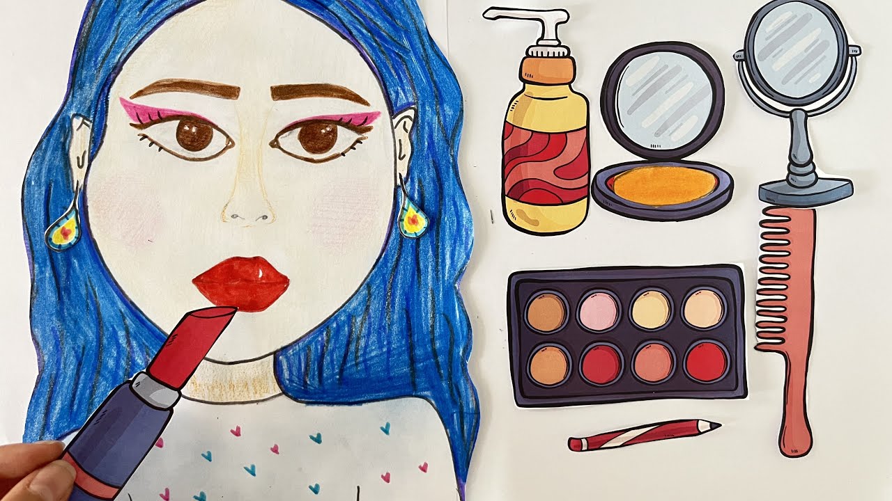 [🚀paper diy] make up💄paper cosmetics | 종이로 메이크업| paper diy | #paperdiy ...