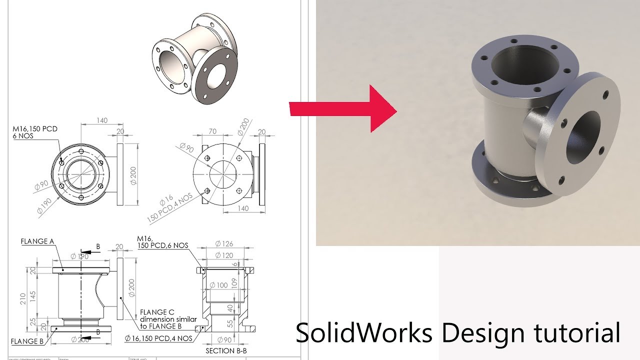 Solidworks Tutorial|Non Return Valve CASING|3D modeling and drafting ...