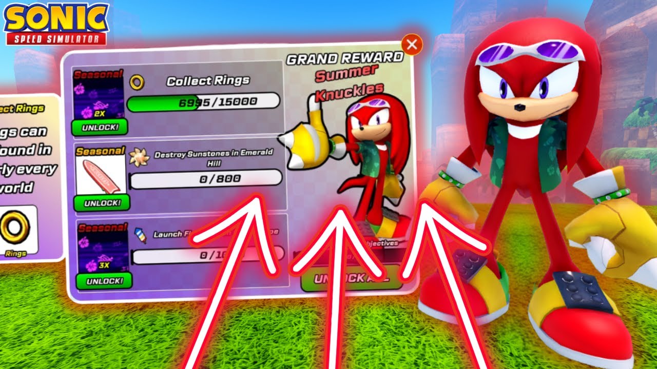 ☀️🔥How I Unlocked *SUMMER KNUCKLES* In UNDER 15 MINUTES!!! (Sonic Speed ...