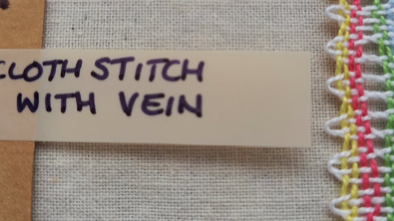 Working the sampler 3 - Cloth stitch with a central vein - YouTube