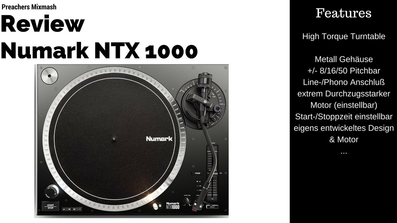 Numark NTX 1000 High-Torque Turntable (Full HD 2018 German ...
