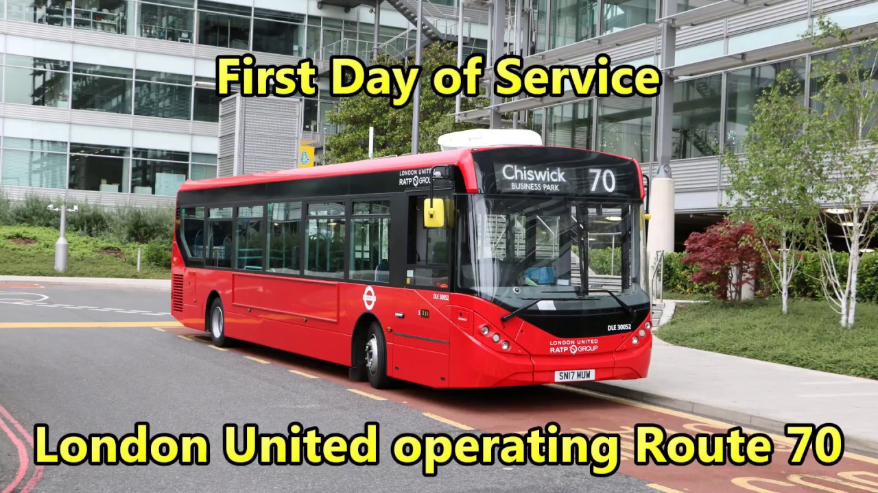 First Day of Service: London United operating Route 70 - YouTube