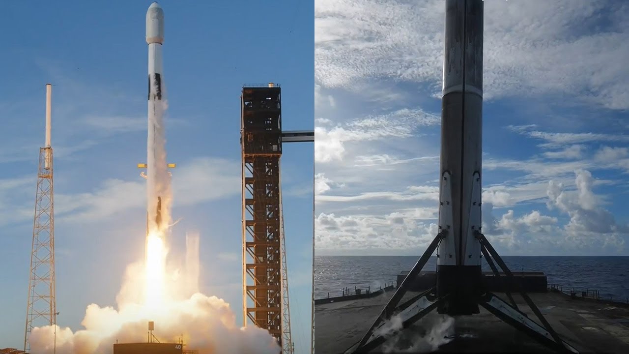 Falcon 9 launches KF-02 and Falcon 9 first stage landing - YouTube