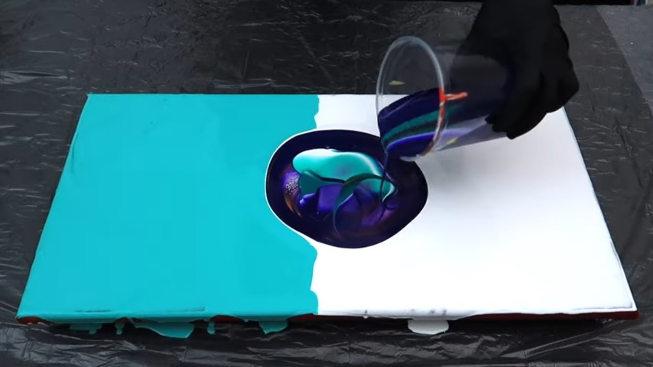 Acrylic Pouring with Beginner Friendly Techniques | Easy Abstract Art ...