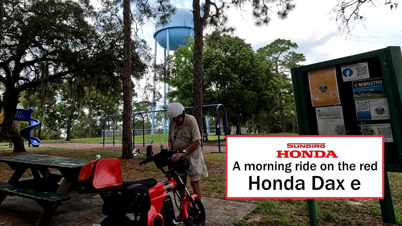 2024 Honda Dax e - A morning ride on the red Honda Dax e - YouTube