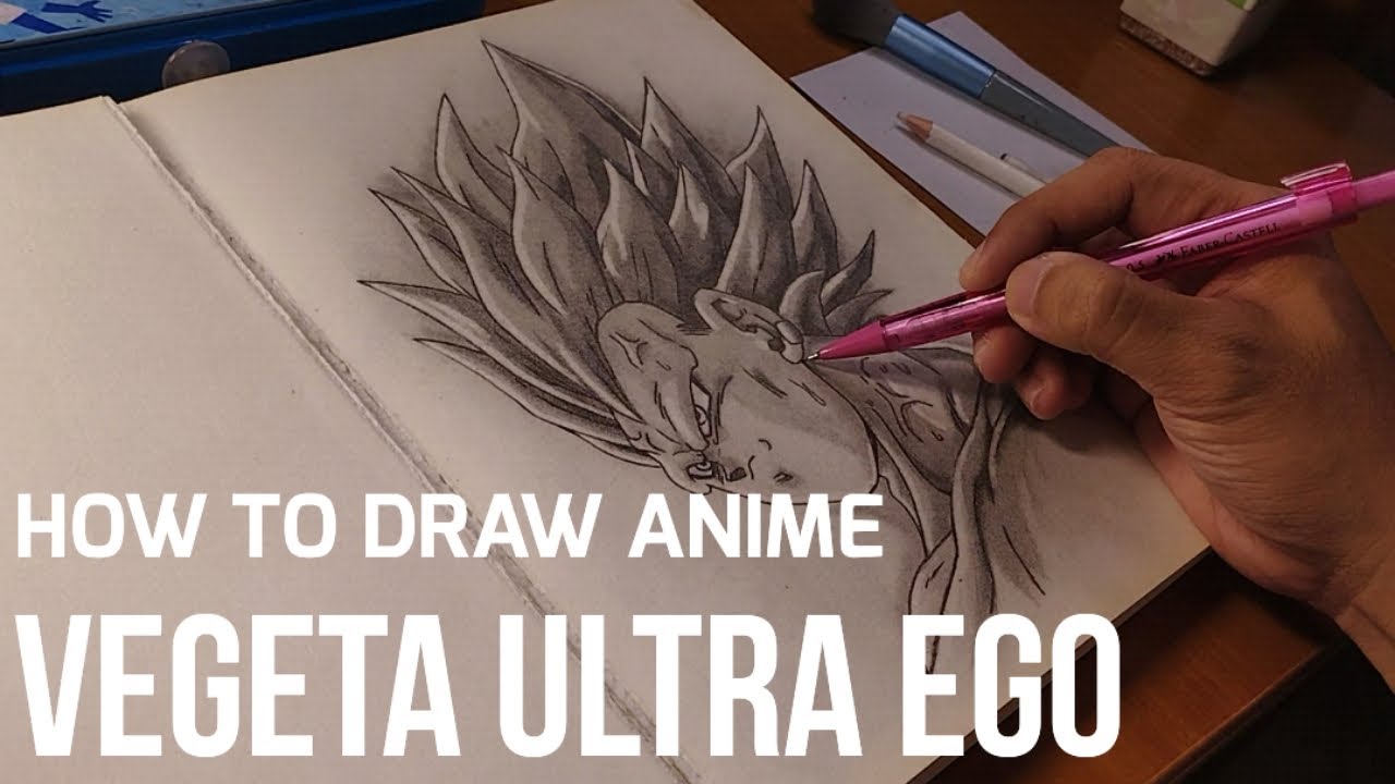 How to draw anime | how to draw vegeta step by step | how to draw anime ...