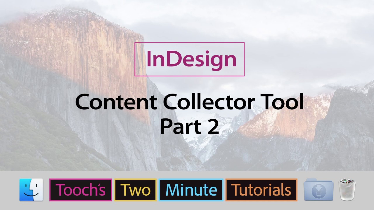 InDesign - Content Collector Tool - part 2 - YouTube
