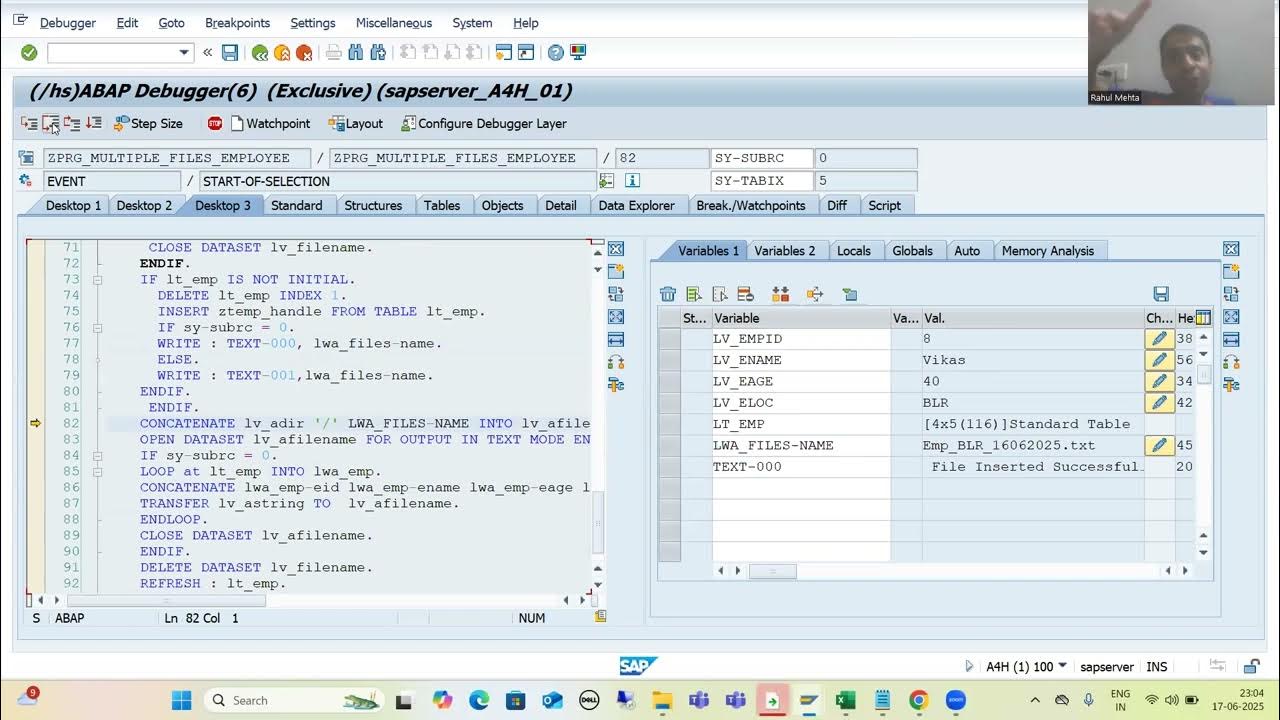 17 - File Handling - Handling Multiple Files of AL11 Directory Part7 - YouTube