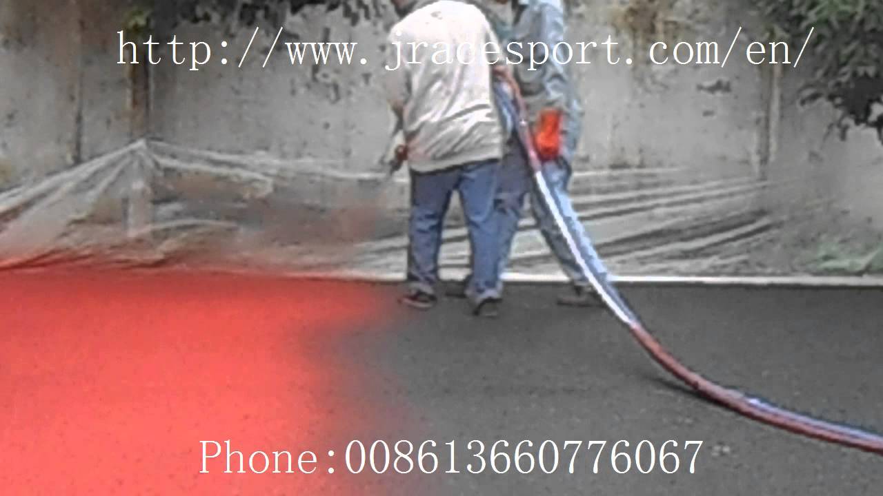 JRace running tracks by spray - YouTube