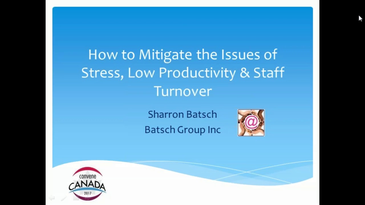 Stress Low Productivity & Staff Turnover - YouTube