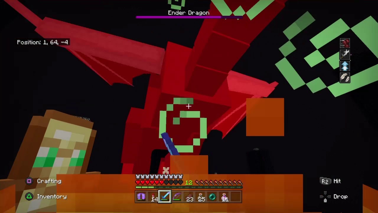 Minecraft Ender Dragon Fight - YouTube