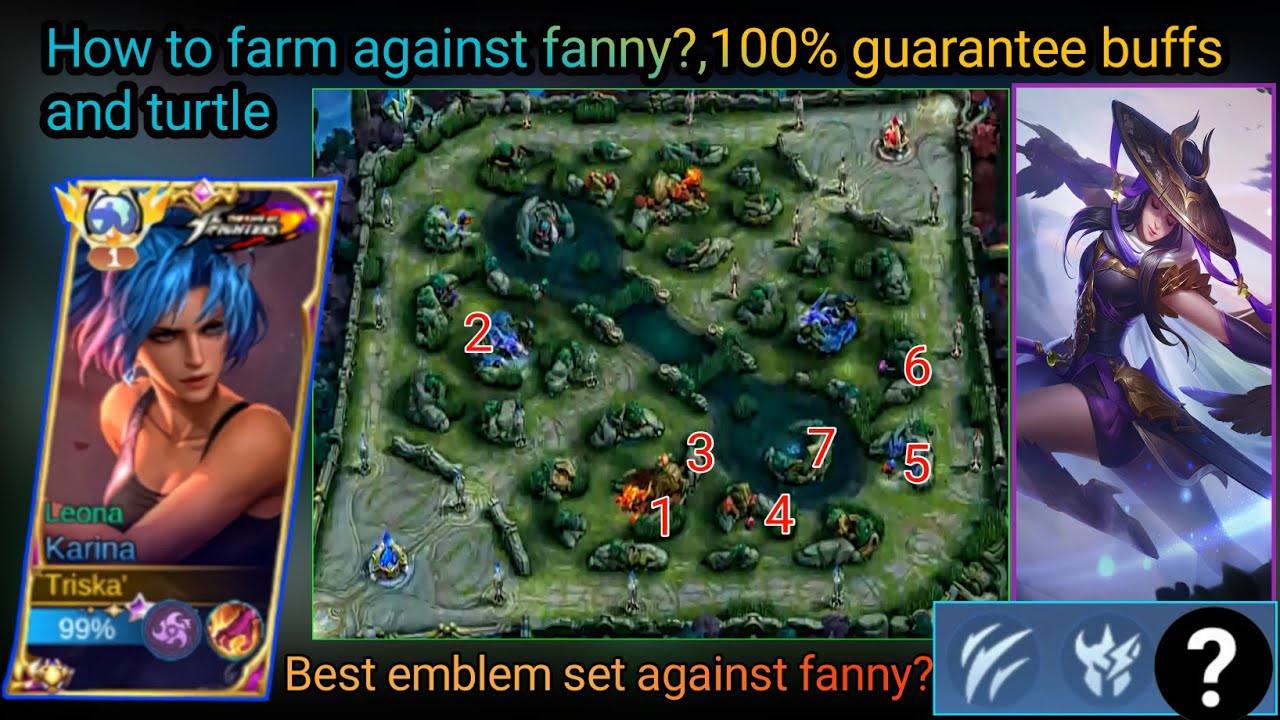 if you use this rotation and emblem set you can handle fanny easily ...