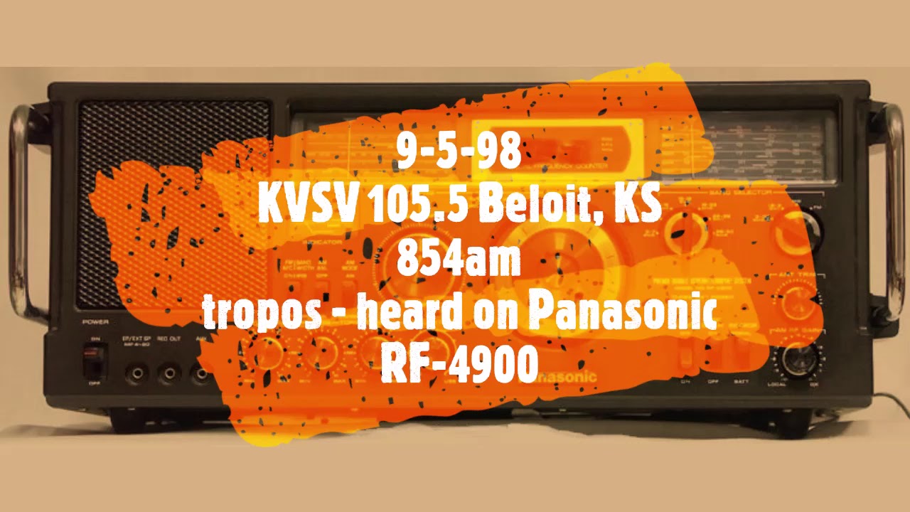 9-5-98 KVSV 105.5 Beloit Kansas 8:54am FM radio DX long distance ...
