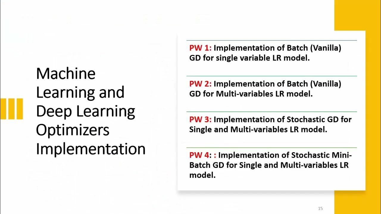 This course will teach you Machine Learning and Deep Learning Optimizers Implementation using ...
