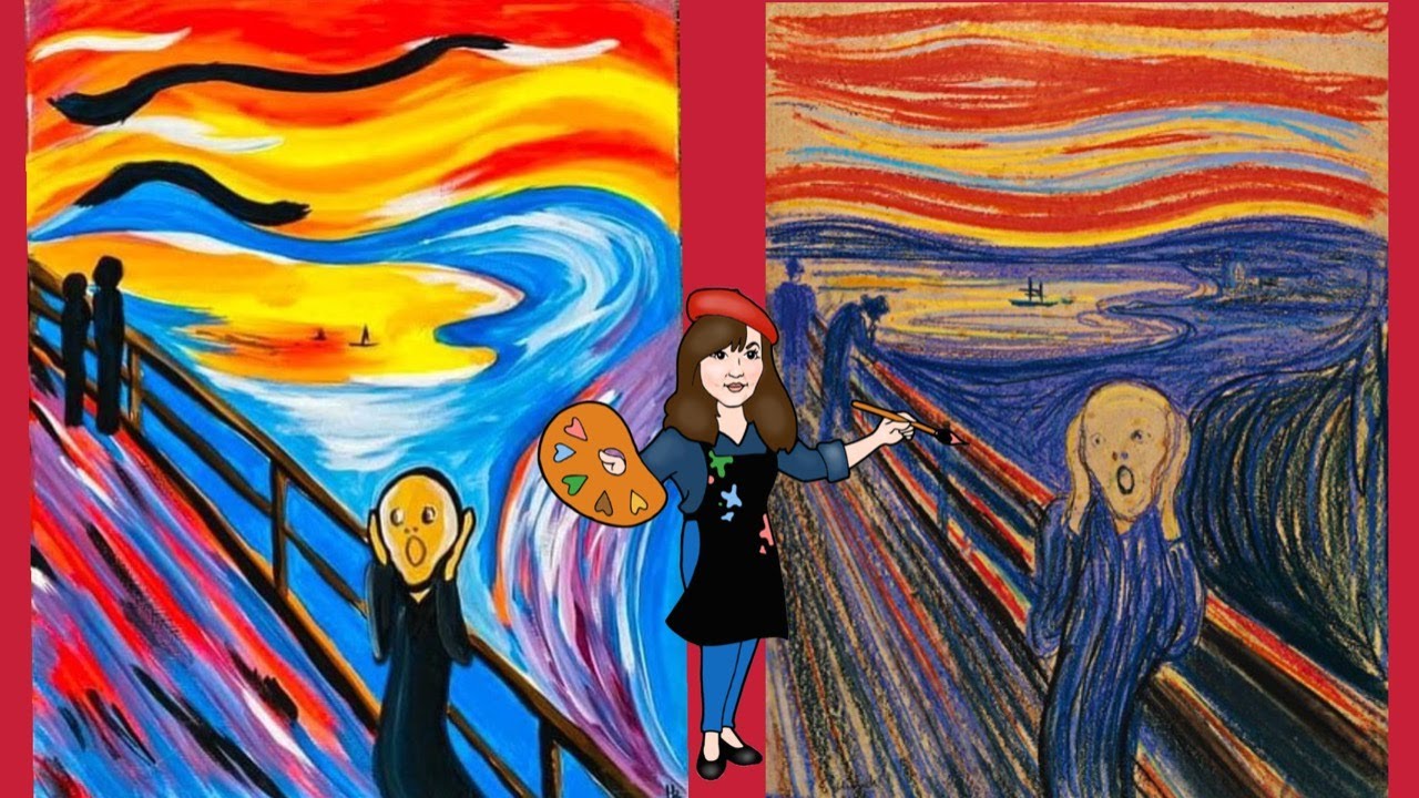 How To Draw The Scream | Step-by-Step Art Class - YouTube