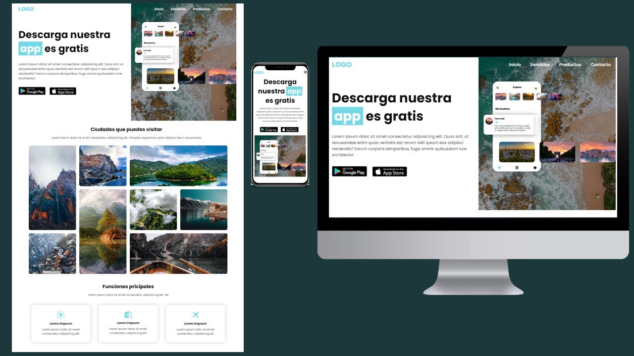 como HACER una PAGINA WEB en HTML con IMAGENES 🚀 - YouTube