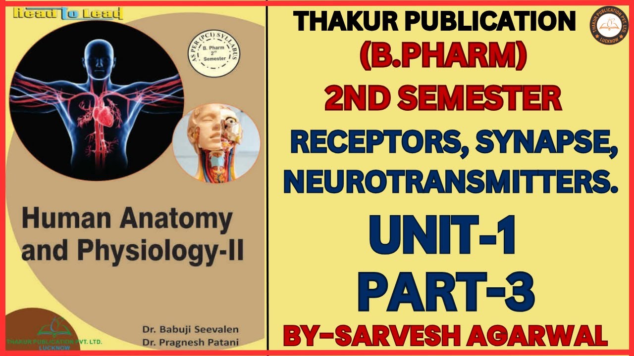 Receptors, Synapses, Neurotransmitters | Unit 1 | Part 3 | Human ...