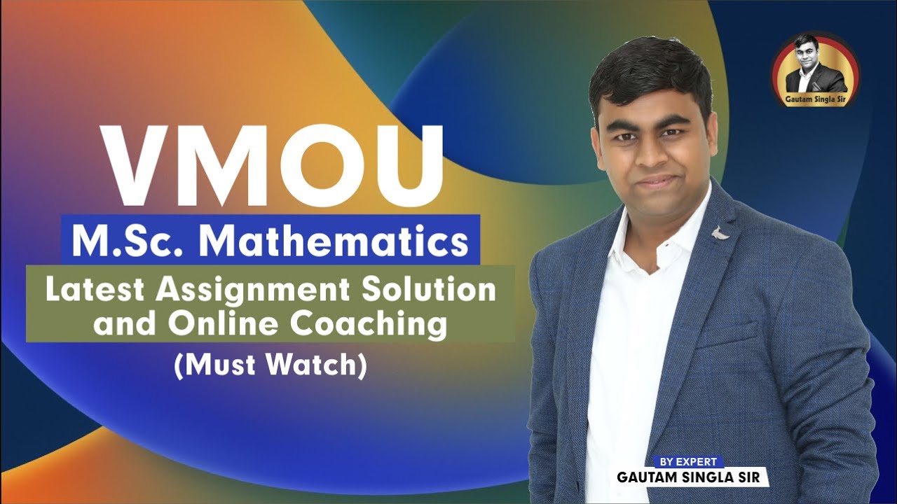 🔥🔥VMOU Kota M.Sc. Mathematics Latest Assignment Solution and Online ...