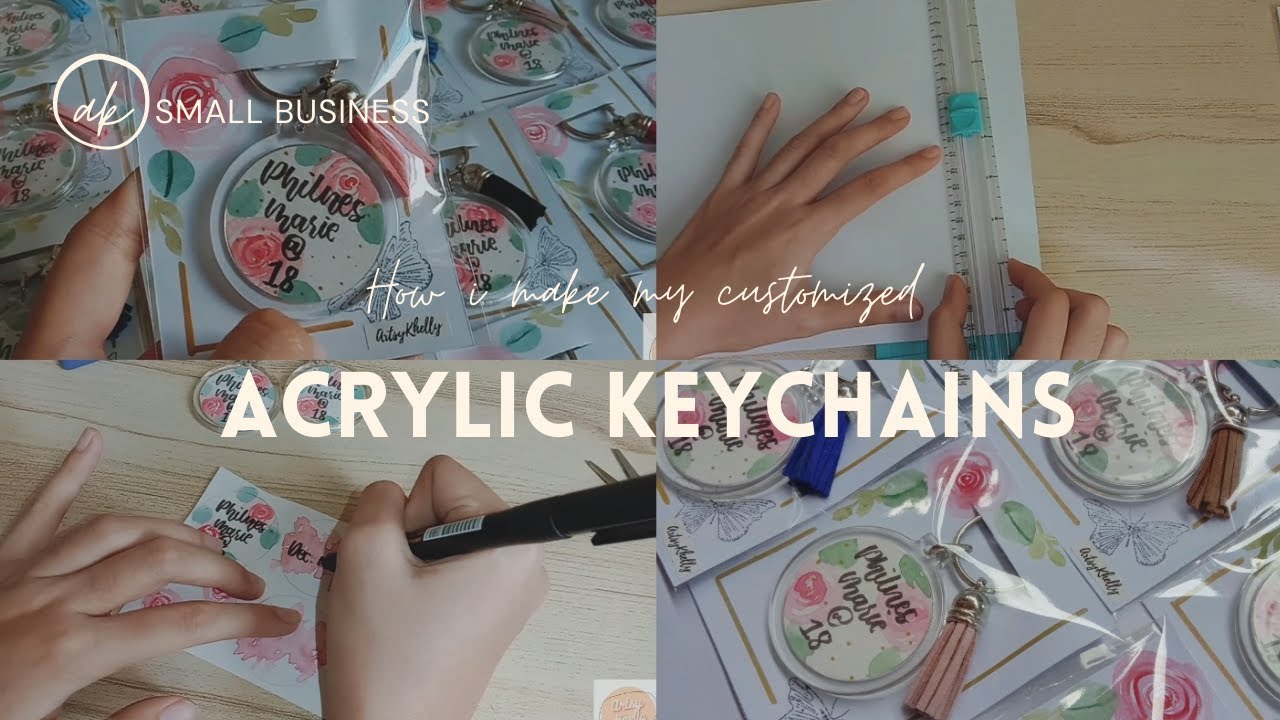 How i make my customized acrylic keychains// small business ...