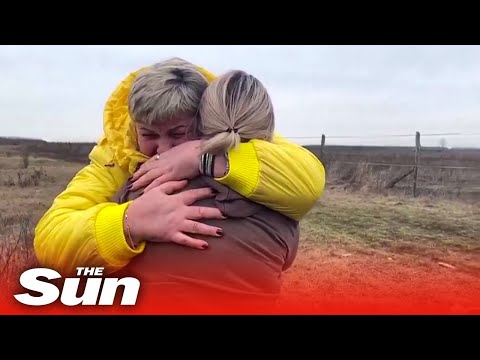 Heartwarming moment Ukrainian mother reunites with children at Hungary-Ukraine border