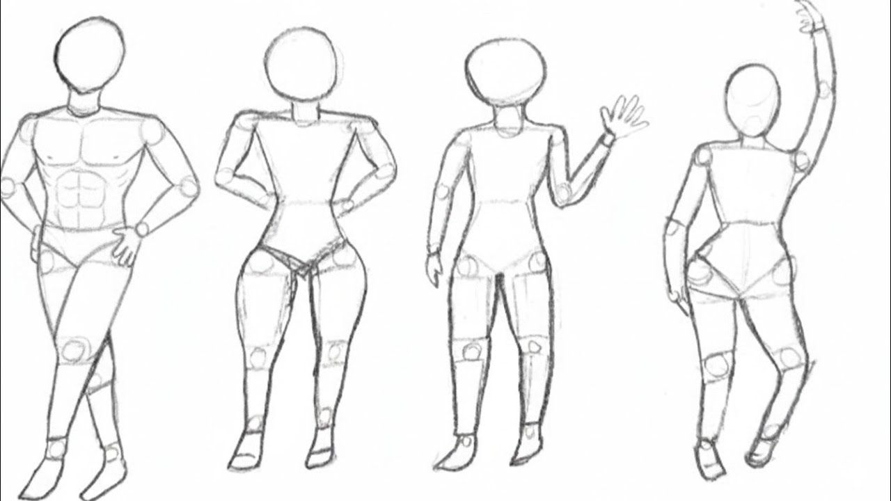 How to draw Different Body shapes - Easy body drawing Tutorial ...