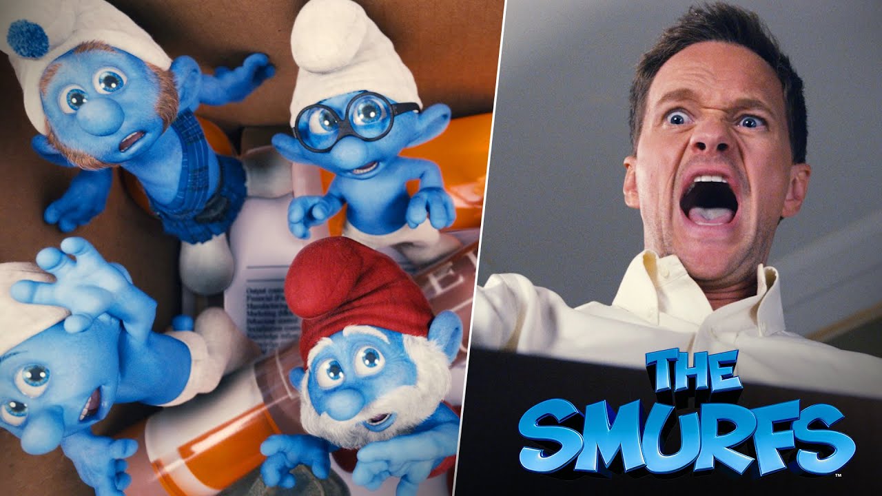 Patrick Meets The Little Blue Smurfs | The Smurfs Throwback | The ...