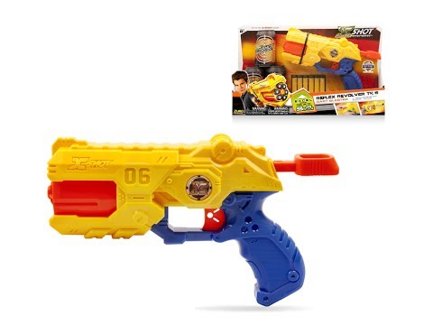 Zuru X Shot Reflex Revolver TK 6 Review / Comparison to Nerf Strongarm ...