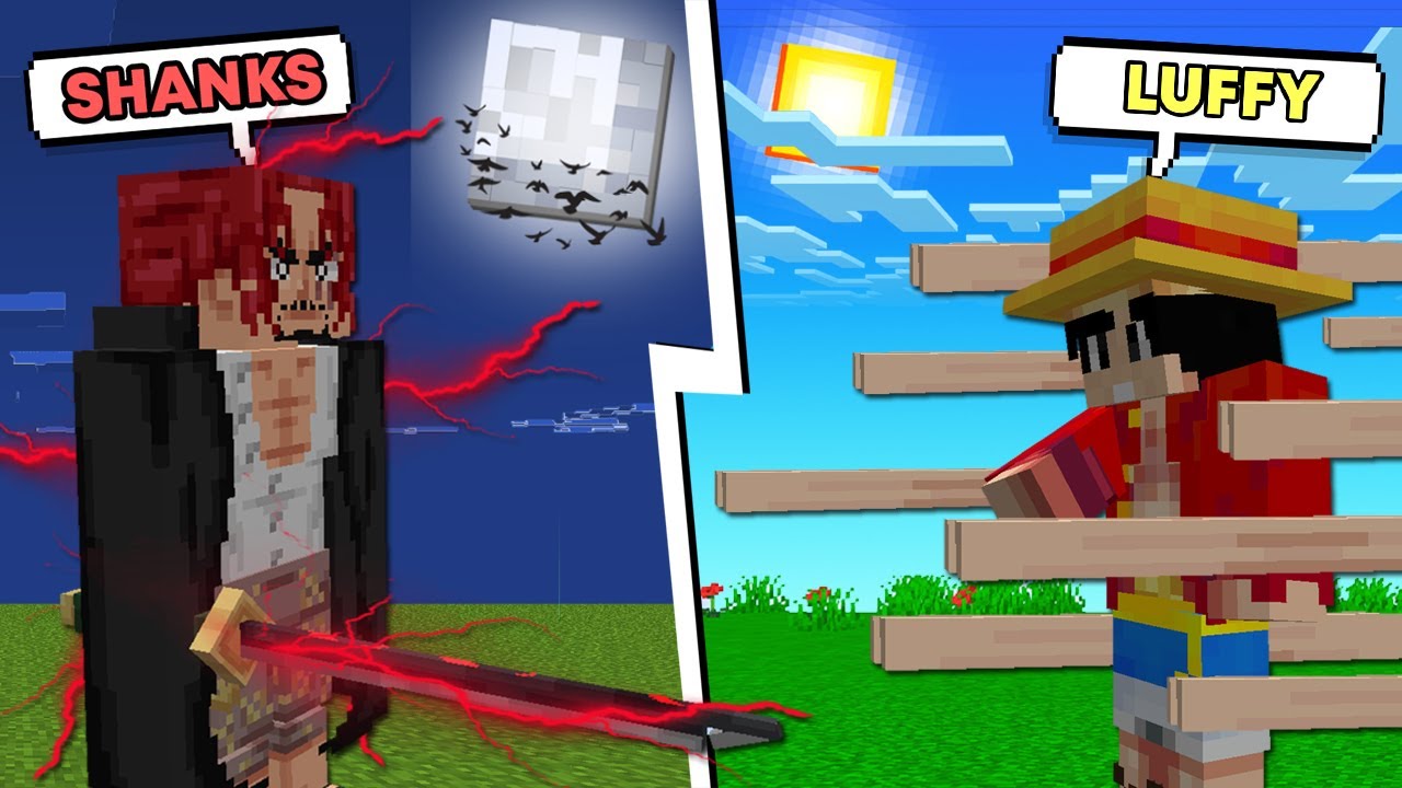 Aku Menjadi Monkey D Luffy Untuk Melawan Shanks di Minecraft! - YouTube