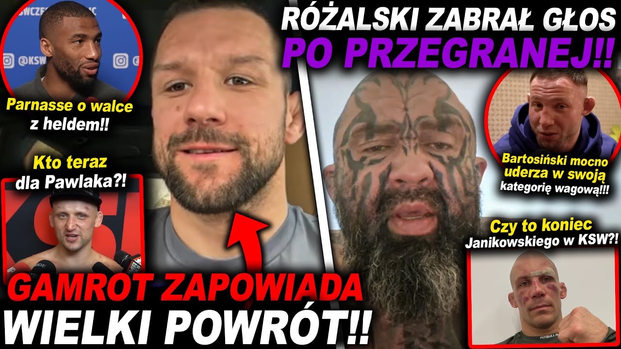 RÓŻALSKI ZABRAŁ GŁOS PO PRZEGRANEJ!(UFC,MMA,KSW,GAMROT,PARNASSE,PAWLAK ...