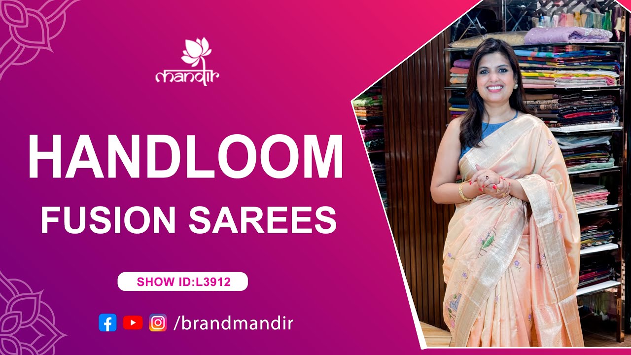 Handloom Fusion Sarees Collection | WhatsApp Number 733 733 7000 ...