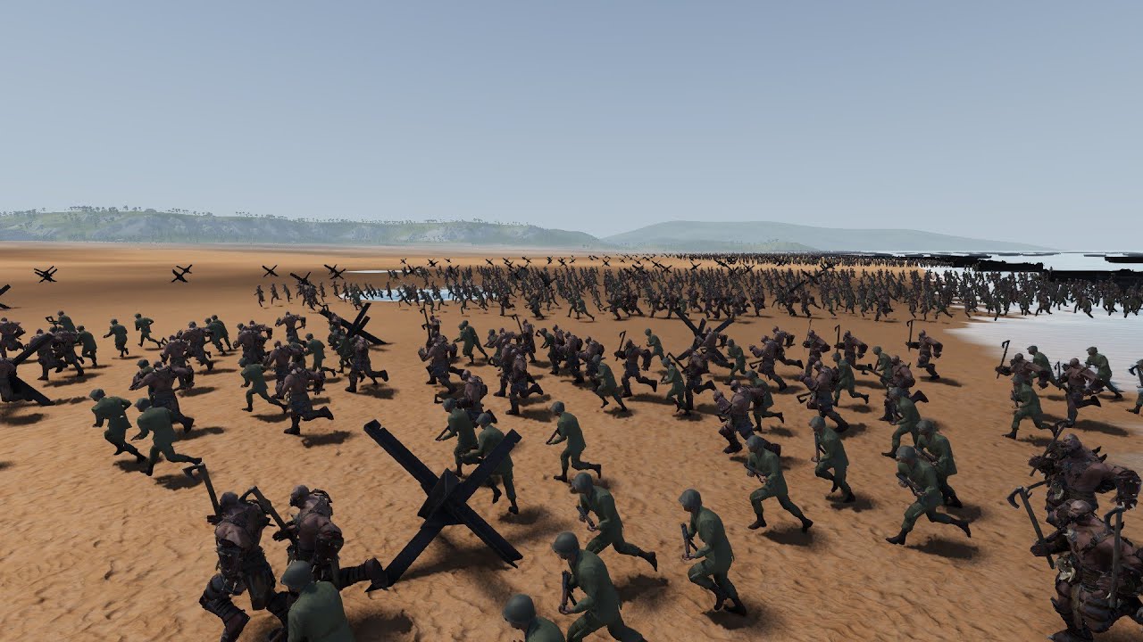 1 Million vs 4 Million OMAHA BEACH D-DAY Defenses! - UEBS 2 Ultimate ...