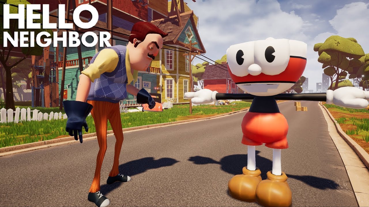 THE NEIGHBOR GETS ATTACKED BY CUPHEAD!!! | Hello Neighbor (Beta 3 Mods ...