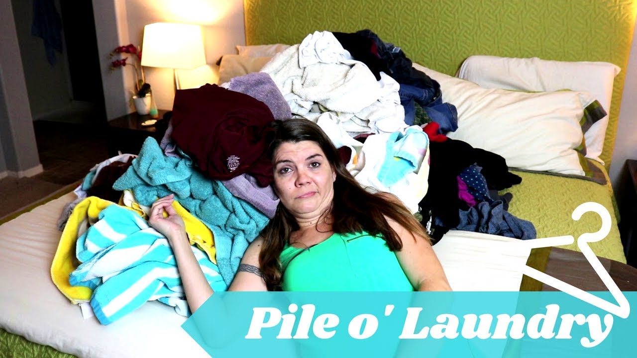 BIG PILE OF LAUNDRY SPEED CLEANING ROUTINE | CLEAN WITH ME - YouTube