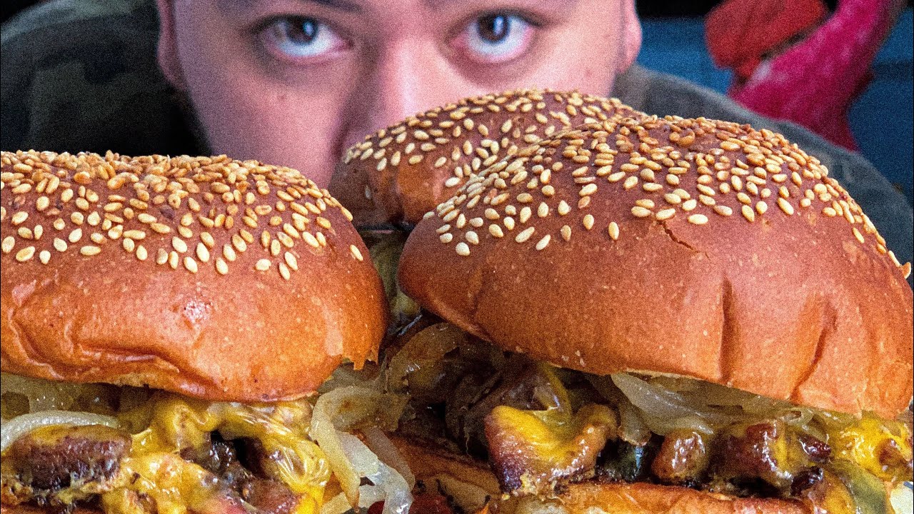 Philly Style Cheese Steak Burger - YouTube