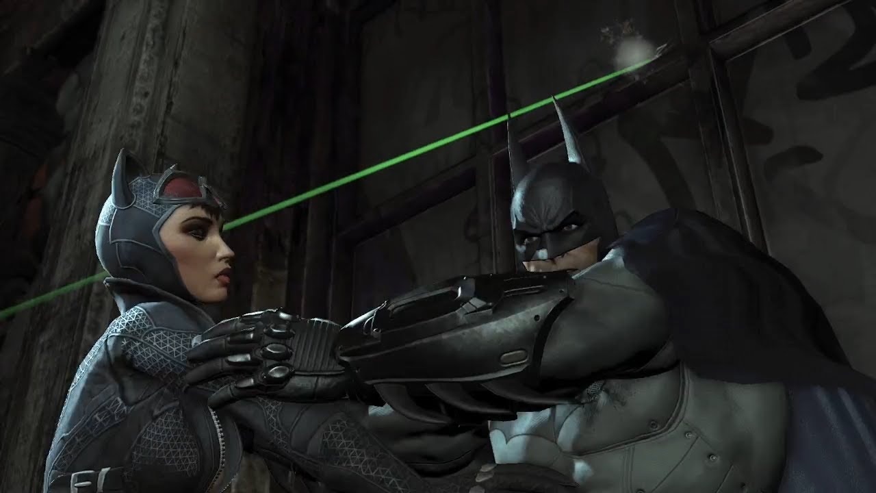 Batman Saves Catwoman in Batman Arkham City - YouTube