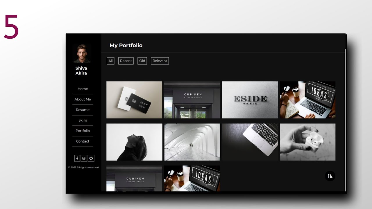 Create a Personal Portfolio website using html and css step by step in ...