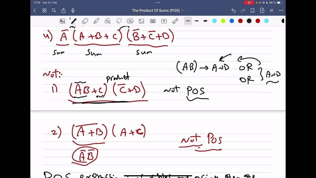 The Product of Sums (POS) Form | Logic Gates | البوابات المنطقية - YouTube