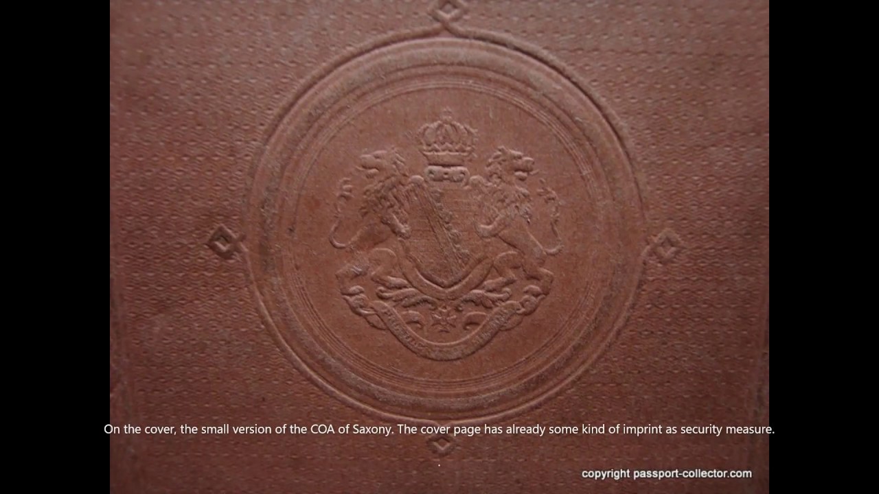 One of the first #passport booklets! Kingdom of Saxony, Germany 1866 ...
