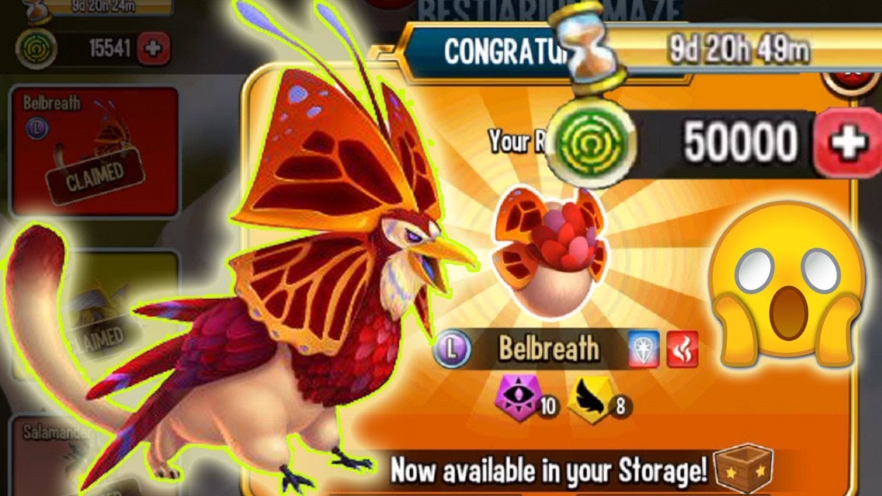 Monster Legends Bestiarium Maze review all cost Treetopog Belbreath ...